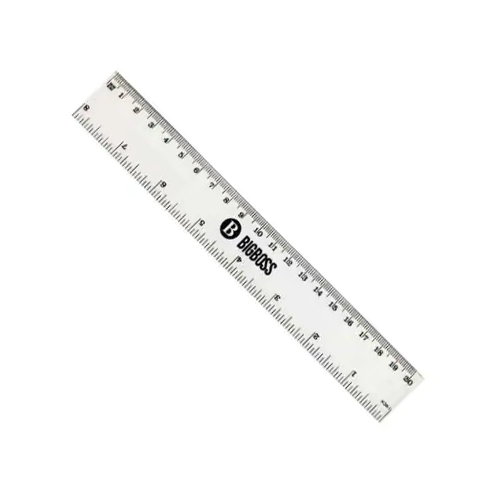 Regla Transparente Plástica 20cm Big Boss – OfficePro