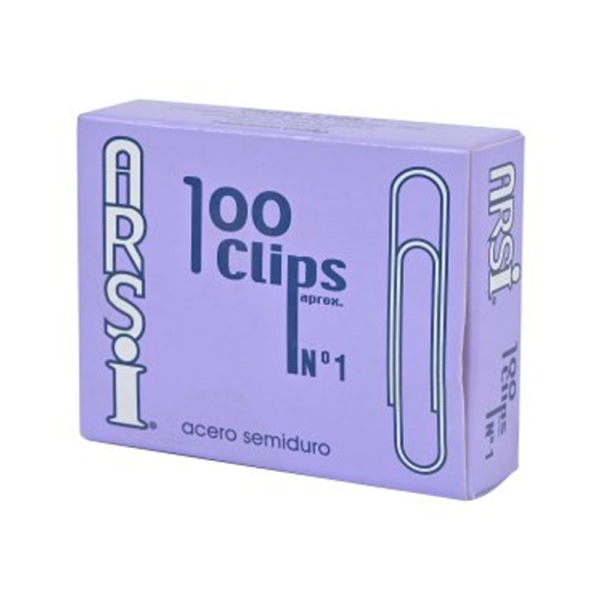 Clips Metálicos Punta Redonda 30mm 100 Unidades Arsi – OfficePro