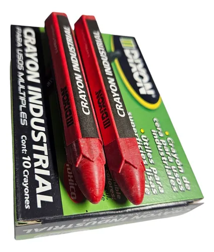 Lápiz Crayón Industrial Rojo 10 Unidades Dixon – OfficePro